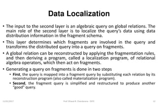 Distributed DBMS - Unit 6 - Query Processing | PPT