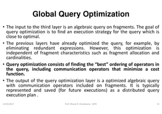 Distributed DBMS - Unit 6 - Query Processing | PPT