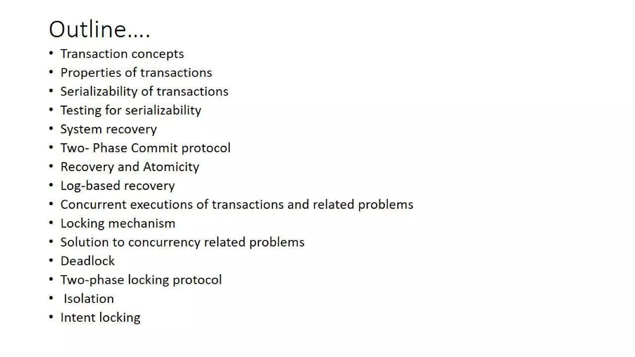 DBMS Unit - 6 - Transaction Management | PDF