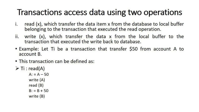 DBMS Unit - 6 - Transaction Management | PDF