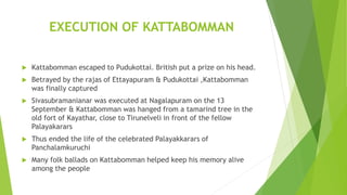 EARLY REVOLTS AGAINST BRITISH RULE IN TAMIL NADU | PPTX