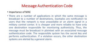 CNS - Unit - 6 - Message Authentication Code | PDF