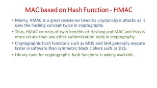 CNS - Unit - 6 - Message Authentication Code | PDF