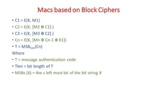 CNS - Unit - 6 - Message Authentication Code | PDF