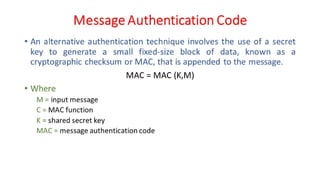 CNS - Unit - 6 - Message Authentication Code | PDF