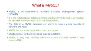 WD - Unit - 6 - Database Connectivity using PHP | PDF