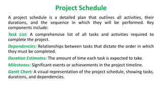 Activity Planning: Objectives, Project Schedule, Network Planning Model. Time Dimension ...