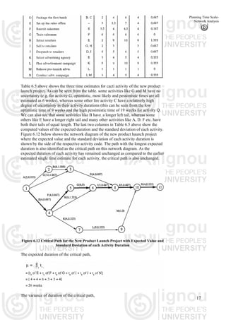 Planning time scale network analysis and network diagrams | PDF
