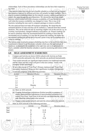 Planning time scale network analysis and network diagrams | PDF