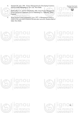 Planning time scale network analysis and network diagrams | PDF