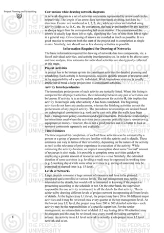 Planning time scale network analysis and network diagrams | PDF