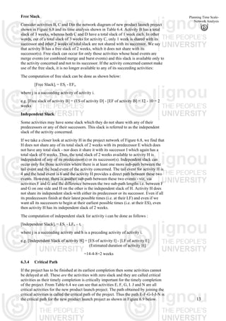 Planning time scale network analysis and network diagrams | PDF