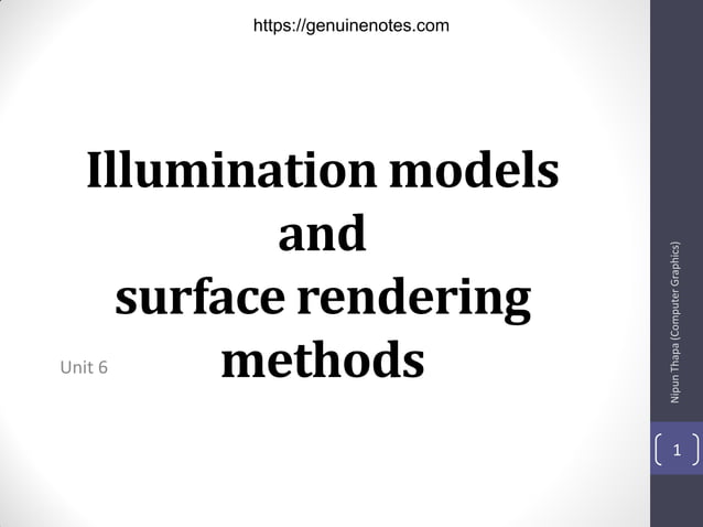 UNIT-6-Illumination-Models-and-Surface-Rendering-Methods.pdf | 3-D ...