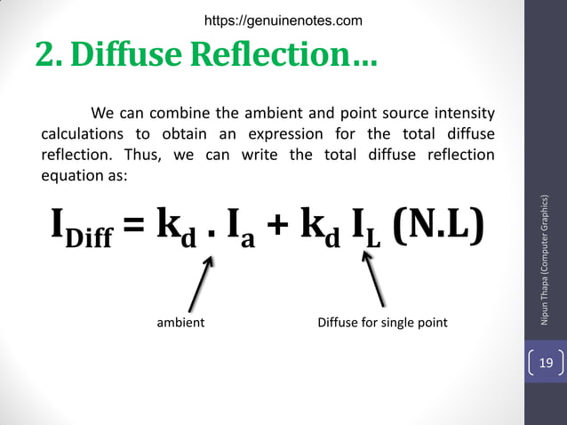 UNIT-6-Illumination-Models-and-Surface-Rendering-Methods.pdf | 3-D Graphics | Computer Software ...