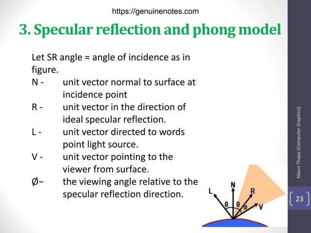 UNIT-6-Illumination-Models-and-Surface-Rendering-Methods.pdf | 3-D Graphics | Computer Software ...