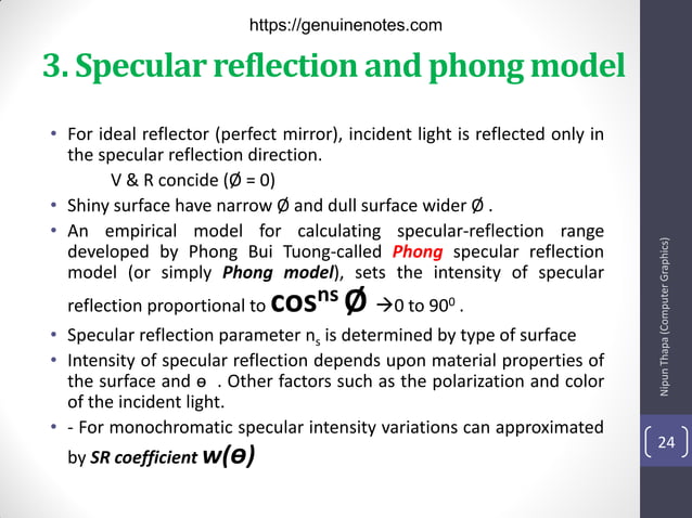 UNIT-6-Illumination-Models-and-Surface-Rendering-Methods.pdf | 3-D Graphics | Computer Software ...