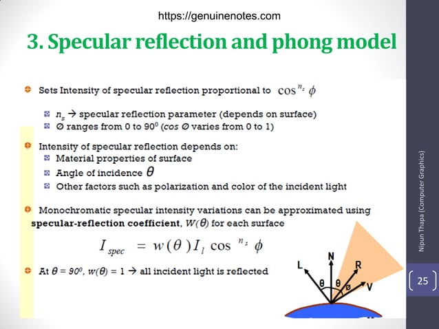 Unit 6 Illumination Models And Surface Rendering Methodspdf 