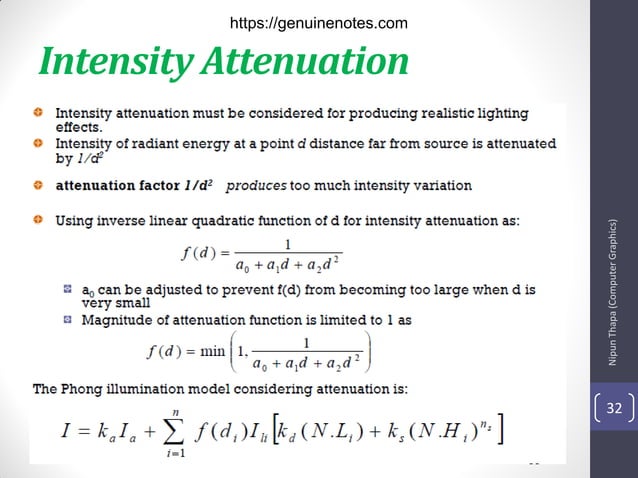 Unit 6 Illumination Models And Surface Rendering Methodspdf 3 D Graphics Computer Software