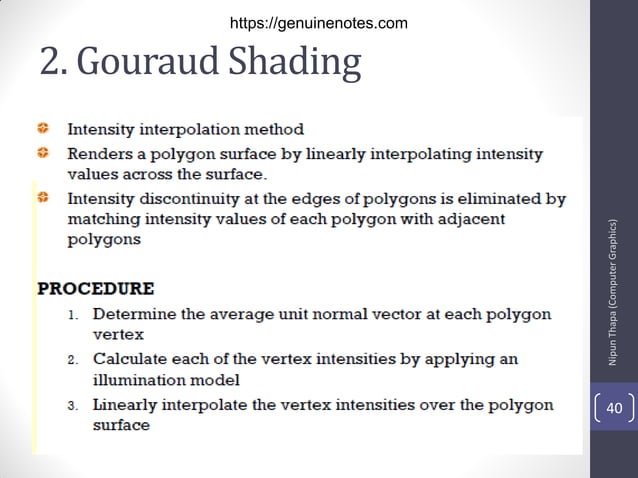 UNIT-6-Illumination-Models-and-Surface-Rendering-Methods.pdf | 3-D Graphics | Computer Software ...