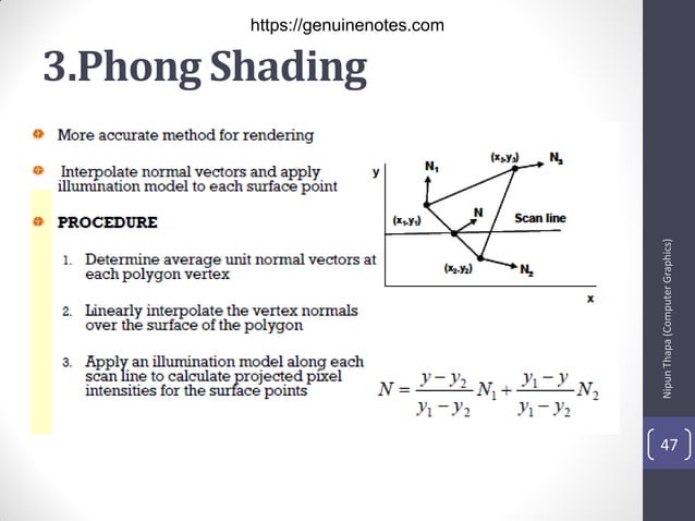 Unit 6 Illumination Models And Surface Rendering Methodspdf 3 D Graphics Computer Software