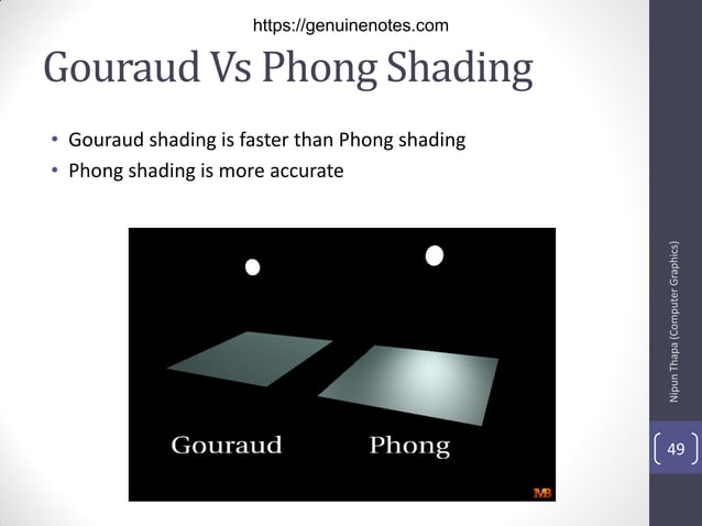 Unit 6 Illumination Models And Surface Rendering Methodspdf 3 D Graphics Computer Software