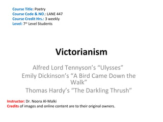 Unit 6-Victorianism | PPT | Poetry | Books and Literature