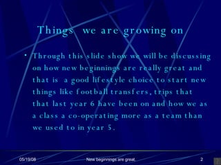 New beginnings | PPT | Daycare and Pre-School | Parenting