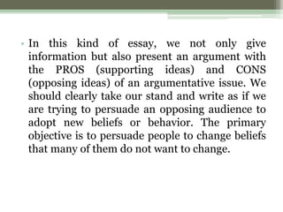 argumentative essay | PPT