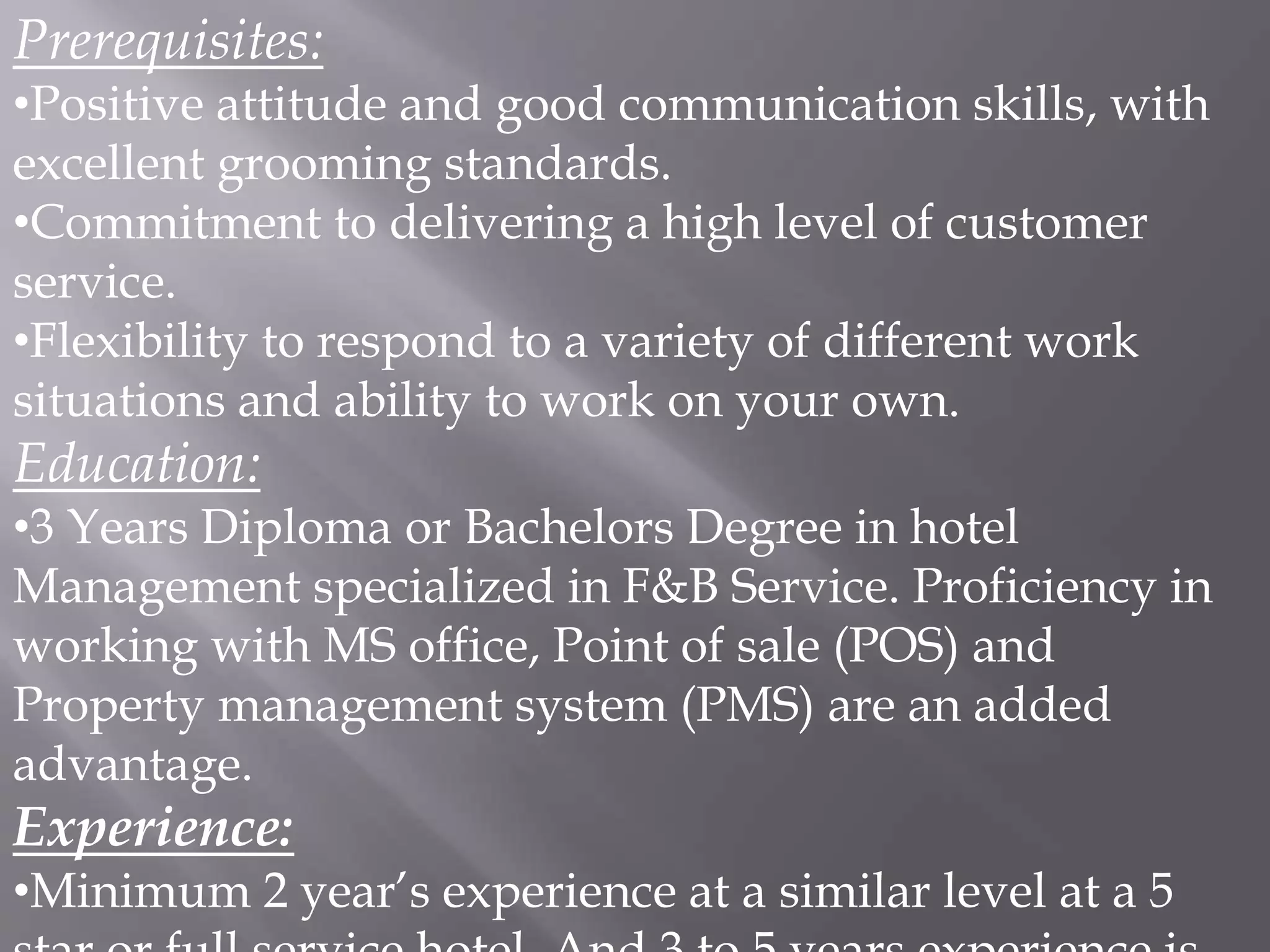 Unit 6, butler service | PPTX