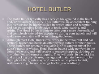 Unit 6, butler service | PPTX