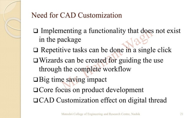 Cad Customization Andautomation Ppt