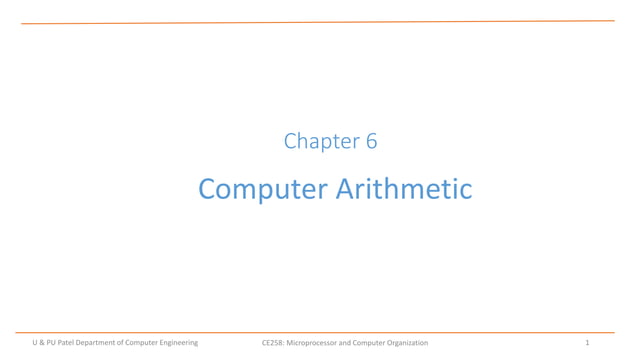Unit-6 Computer Arithmetic.ppsx