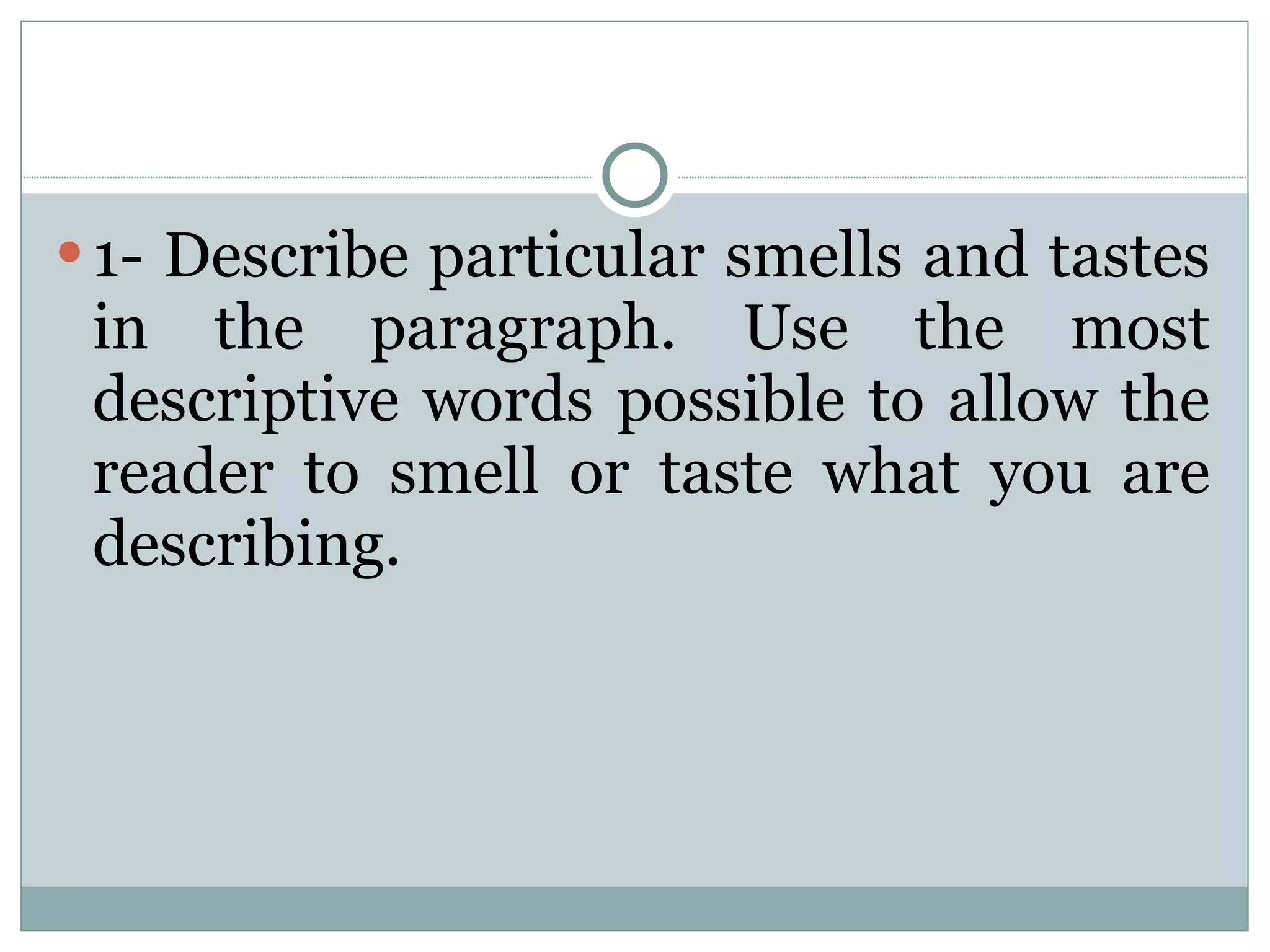 descriptive paragraph | PPT