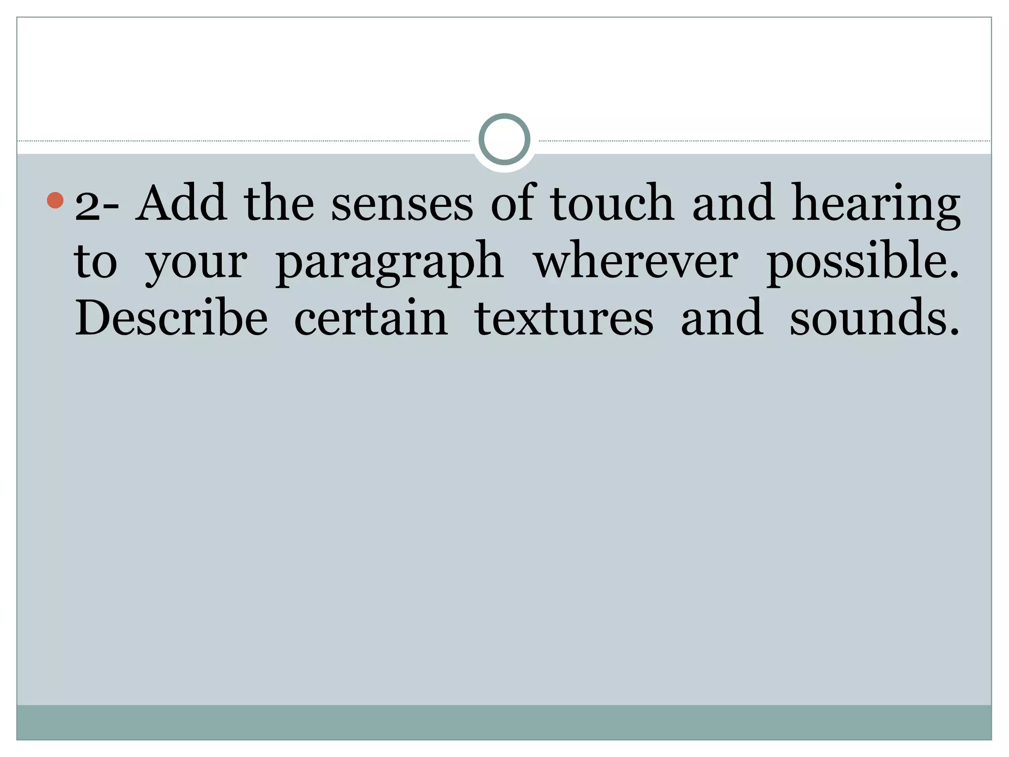 descriptive paragraph | PPT