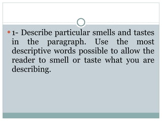 descriptive paragraph | PPT