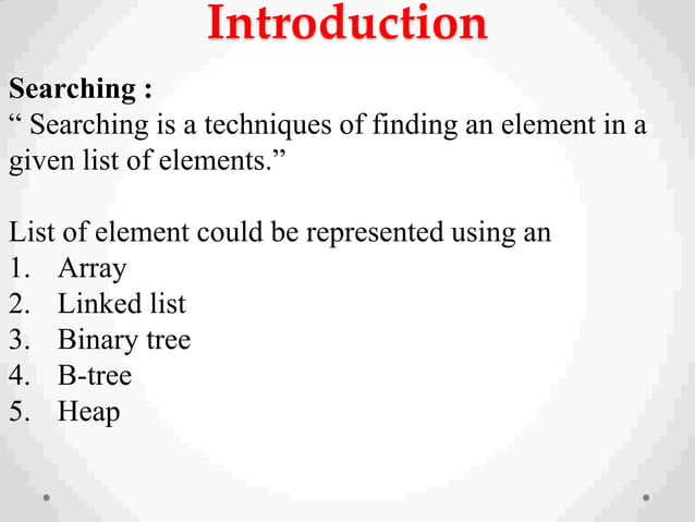 Unit 6 Dsa Searching And Sorting Ppt