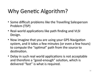 genetic algorithm artificial intelligence for AI sublect | PPTX