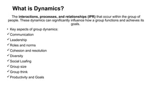 UNIT- 6 Group Dynamics (1).pptx a part in organization behaviour ...