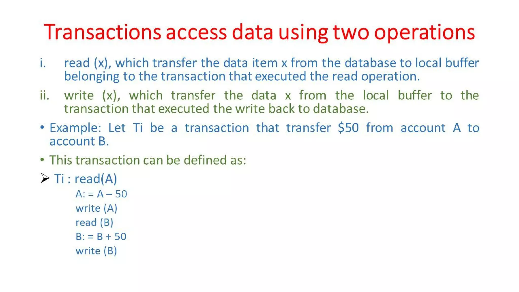 DBMS Unit - 7 - Transaction Processing | PDF | Databases | Computer ...