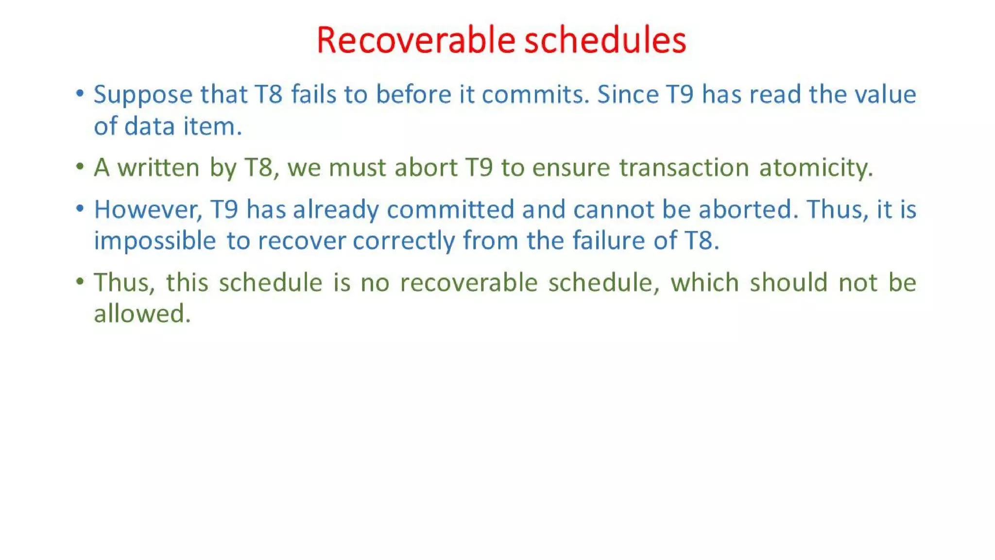 DBMS Unit - 7 - Transaction Processing | PDF | Databases | Computer ...
