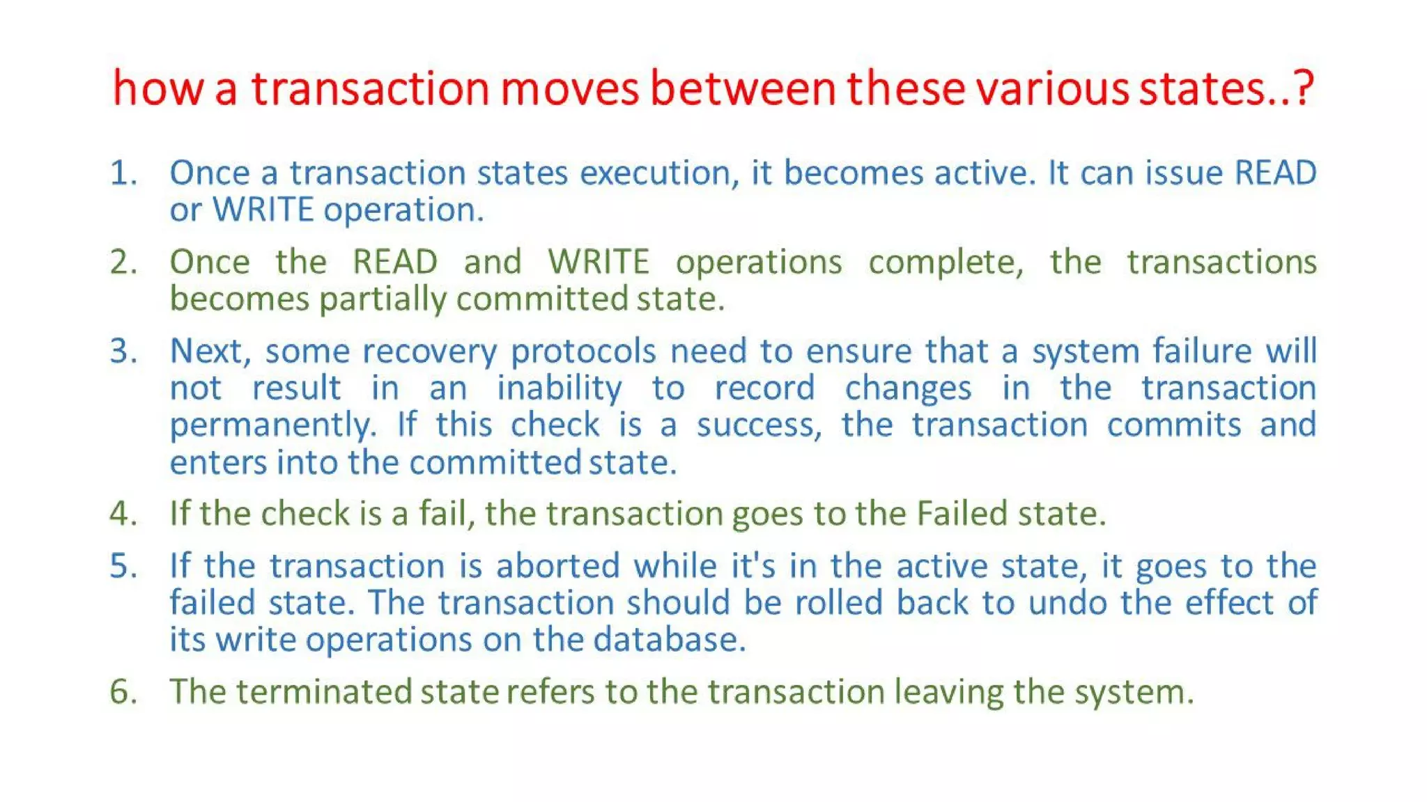 DBMS Unit - 7 - Transaction Processing | PDF | Databases | Computer ...