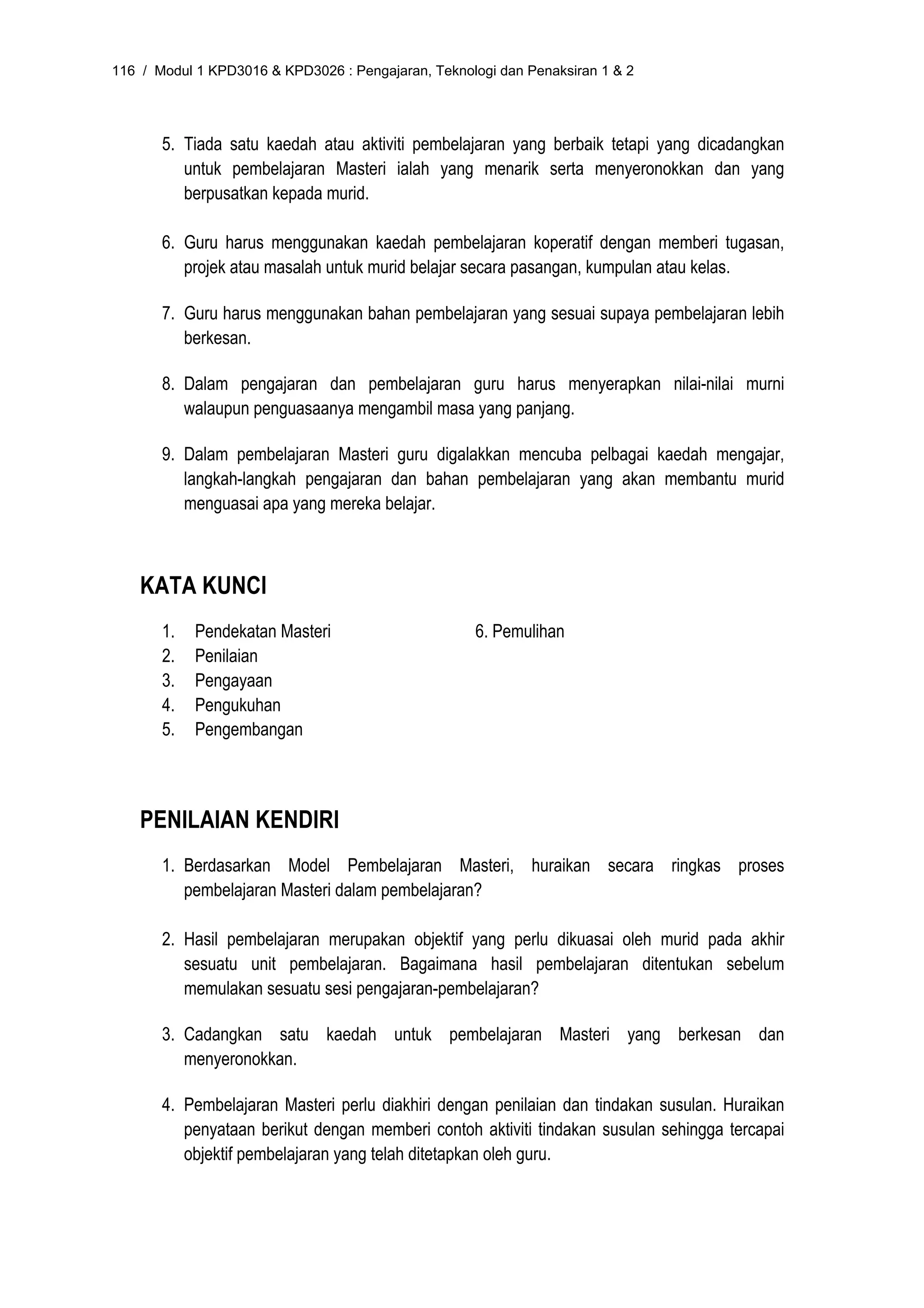 Unit 7 Modul 1 Pendekatan Masteri V2 | PDF