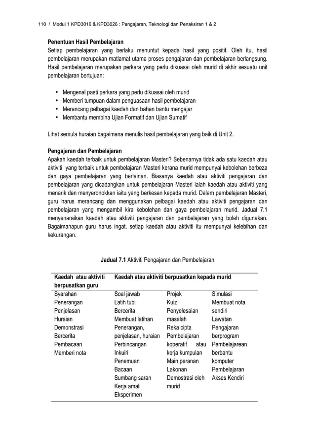Unit 7 Modul 1 Pendekatan Masteri V2 | PDF