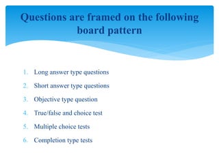 Unit 7 examination system in pakistan | PPTX