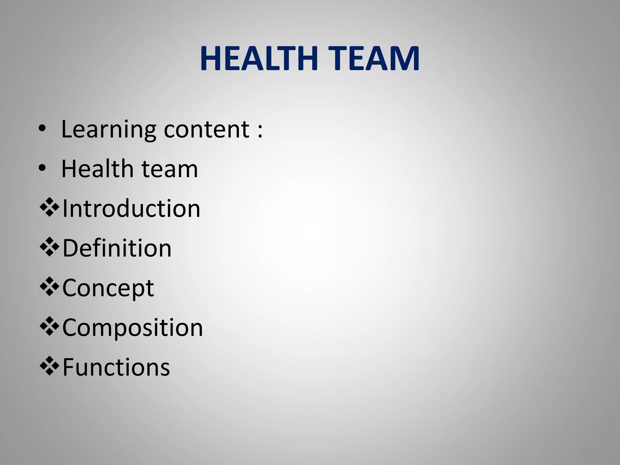 Unit 7 health team | PPTX