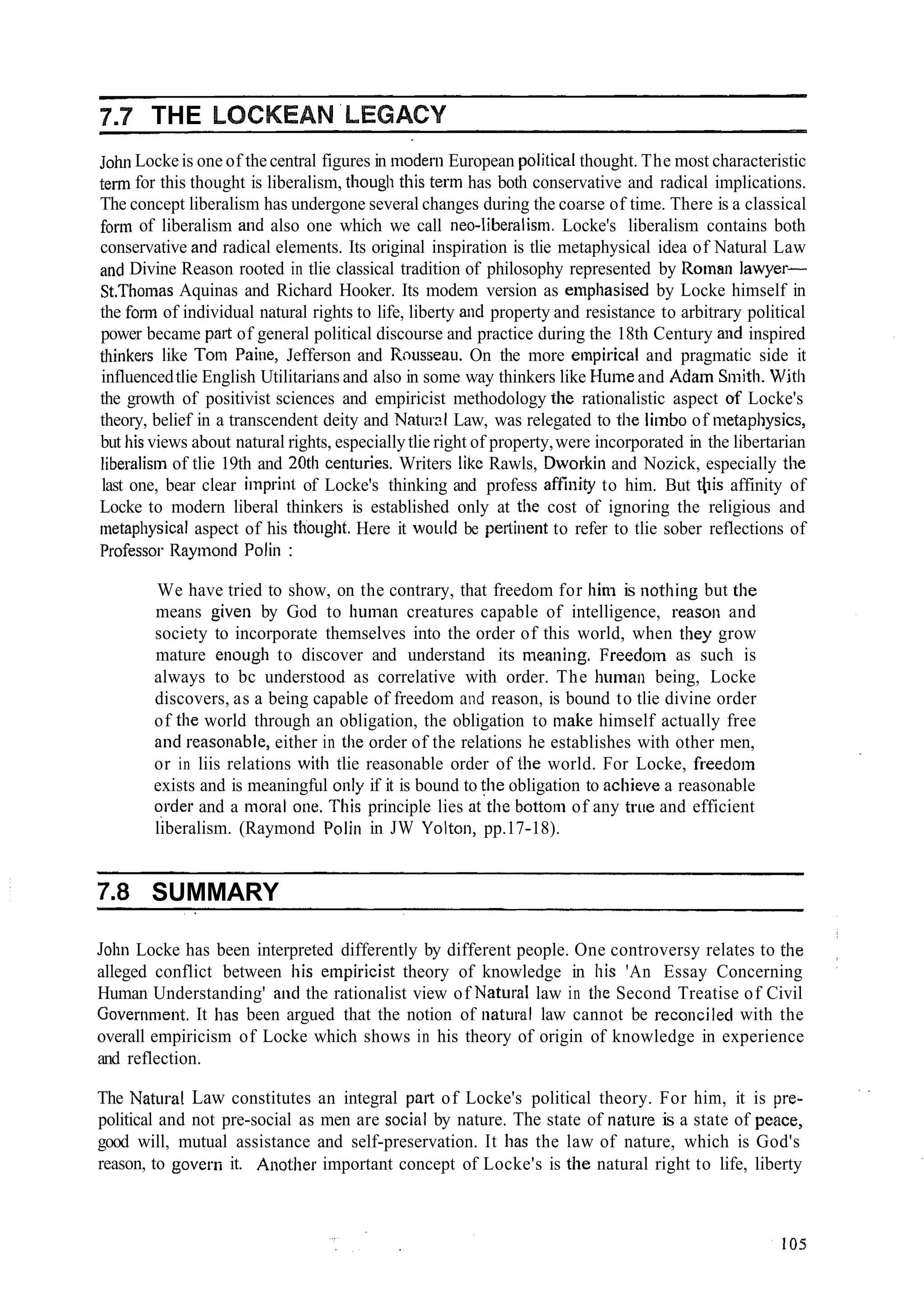 Unit 7 john locke | PDF