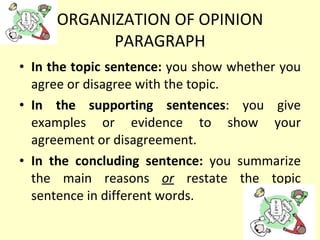 opinion paragraph | PPT
