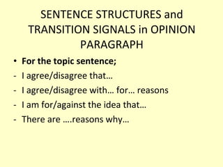 opinion paragraph | PPT