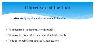 Unit 7 school records | PPTX
