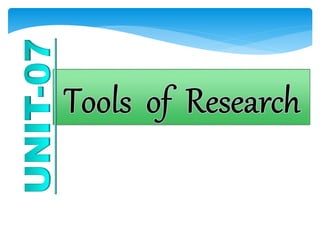 Unit 7 tolls of research | PPT